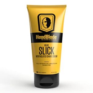 HeadBlade HeadSlick Shave Cream 5 oz for Smooth Head shaving for Bald Men, Helps with Irritation, Redness, & Razor Burn