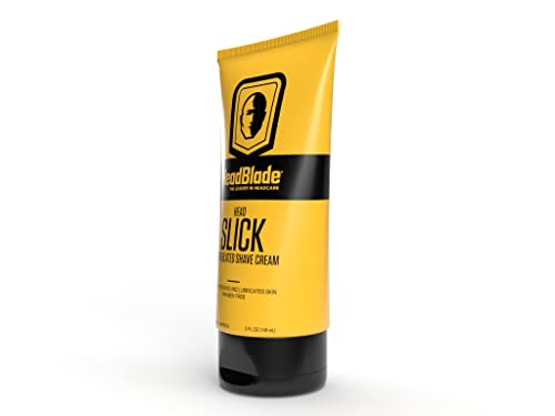 HeadBlade HeadSlick Shave Cream 5 oz for Smooth Head shaving for Bald Men, Helps with Irritation, Redness, & Razor Burn