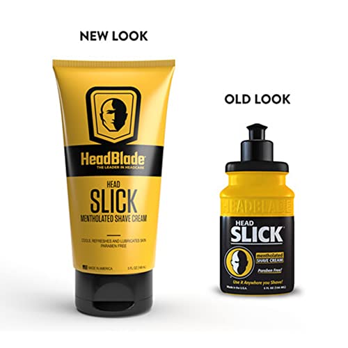 HeadBlade HeadSlick Shave Cream 5 oz for Smooth Head shaving for Bald Men, Helps with Irritation, Redness, & Razor Burn