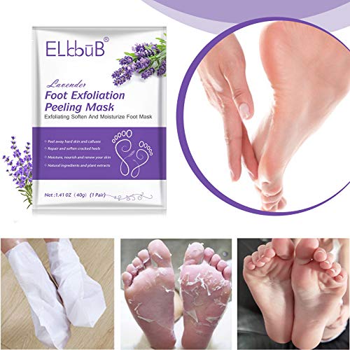 Foot Peel Mask -(3PACK) Exfoliating Foot Peel Mask, Peel Away Calluses & Dead Skin, Baby Soft Smooth Touch Feet-Men Women (lavender)