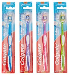 colgate extra clean full head toothbrush, soft, assorted colors (pack of 12)