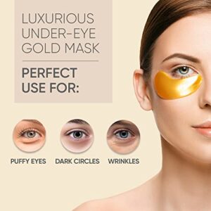 Under Eye Patches (40 Pairs) - Eye Mask Gold - Under Eye Mask Amino Acid & Collagen Skin Care, Eye Patches for Puffy Eyes, Eye Masks for Dark Circles and Puffiness, Under Eye Masks for Self Care - Eye Mask For Bachelorette Party