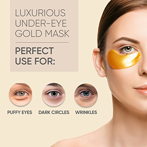 Under Eye Patches (40 Pairs) - Eye Mask Gold - Under Eye Mask Amino Acid & Collagen Skin Care, Eye Patches for Puffy Eyes, Eye Masks for Dark Circles and Puffiness, Under Eye Masks for Self Care - Eye Mask For Bachelorette Party