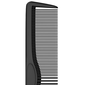 Small Pocket Combs | 2 Pack | Professional 5 Inch Black Carbon Fiber Hair Comb | Fine And Wide Tooth Travel Comb Set | Anti Static Chemical and Heat Resistant | Mens Beard And Styling Haircomb | Ba