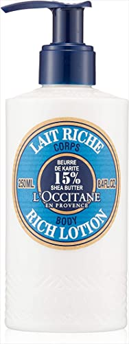 L'Occitane Moisturizing 15% Shea Butter Body Rich Lotion | Nourish and comfort | Protects skin from dryness | 8.4 Fl Oz