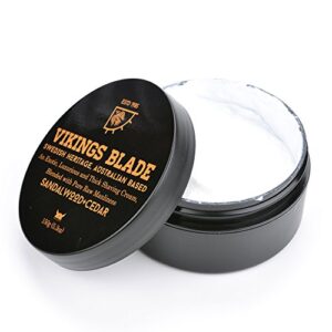 VIKINGS BLADE Luxury Shaving Cream, Sandalwood & Western Red Cedar, Silky Buttery Smooth, Surfactant Base. Refreshing, Clean, Close, FOAMING Shave Cream