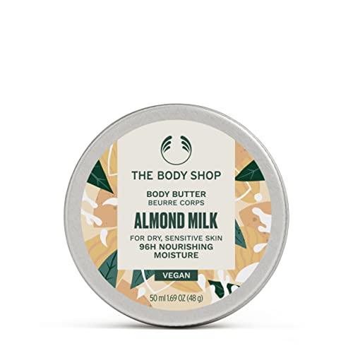 The Body Shop Almond Milk and Honey Body Butter – Hydrating & Moisturizing Skincare for Dry and Sensitive Skin – Hypoallergenic – 1.7 oz