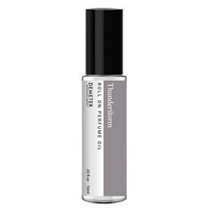 demeter thunderstorm roll on perfume oil, 0.33 oz, long-lasting