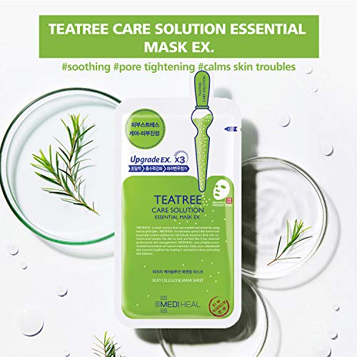 Mediheal 20 Combo Pack Facial Sheet Mask - N.M.F, Tea Tree, W.H.P, Collagen, Vita Lightbeam - Best Mask Sheet Combo Value Variety Pack - Hydrating Daily Skincare Sheet Face Sheet Mask