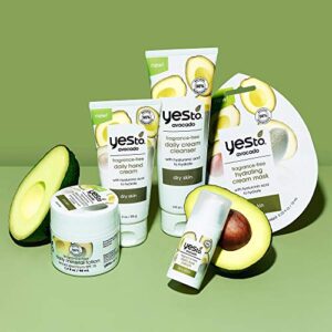 Yes To Avocado Fragrance Free Daily Hand Cream, Fast-Absorbing Formula That Combats Signs Of Aging, With Omega 3 Fatty Acids, Hyaluronic Acid & Glycerin, Natural, Vegan & Cruelty Free, 3 Oz (2 Pack)