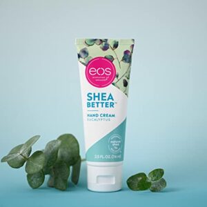 eos Shea Better Hand Cream - Eucalyptus Natural Shea Butter Hand Lotion and Skin Care 24 Hour Hydration with Shea Butter & Oil 2.5 oz