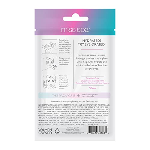 Miss Spa - Under Eye Patches, Hydrating Revitalizing Eye Masks, Reduce Fine Lines and Wrinkles, Eye Masks for Dark Circles and Puffiness, Anti-Aging Under Eye Masks for Beauty & Personal Care (4 Pack)