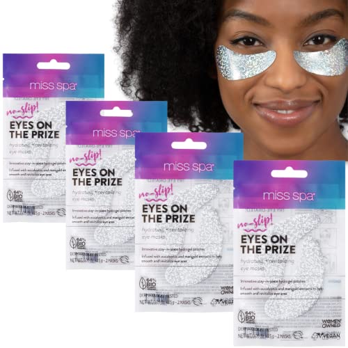 Miss Spa - Under Eye Patches, Hydrating Revitalizing Eye Masks, Reduce Fine Lines and Wrinkles, Eye Masks for Dark Circles and Puffiness, Anti-Aging Under Eye Masks for Beauty & Personal Care (4 Pack)