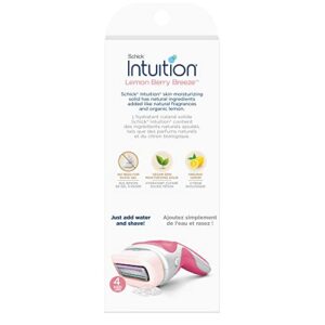 Schick Intuition Lemon Berry Breeze Razors for Women | 1 Razor & 2 Intuition Razor Blades Refill with Organic Lemon