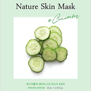 [ Nature Skin ] 100 Combo Pack Face Sheet Mask, Nude Sheet with Release Paper, Premium Quality Korean Facial Sheet Mask (10 x 10 Types : Aloe, Blueberry, Collagen, Cucumber, Green-Tea, Pearl, Rose, Royal-Jelly, Tea-Tree, Vitamin) FOODAHOLIC