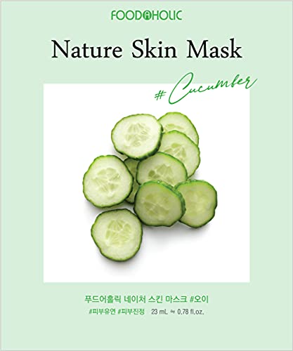 [ Nature Skin ] 100 Combo Pack Face Sheet Mask, Nude Sheet with Release Paper, Premium Quality Korean Facial Sheet Mask (10 x 10 Types : Aloe, Blueberry, Collagen, Cucumber, Green-Tea, Pearl, Rose, Royal-Jelly, Tea-Tree, Vitamin) FOODAHOLIC