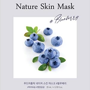 [ Nature Skin ] 100 Combo Pack Face Sheet Mask, Nude Sheet with Release Paper, Premium Quality Korean Facial Sheet Mask (10 x 10 Types : Aloe, Blueberry, Collagen, Cucumber, Green-Tea, Pearl, Rose, Royal-Jelly, Tea-Tree, Vitamin) FOODAHOLIC