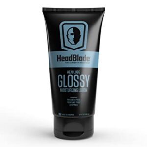 HeadBlade HeadLube Glossy Aftershave Moisturizer Lotion for Men (5 oz) - Leaves Head Shiny and Grease-Free