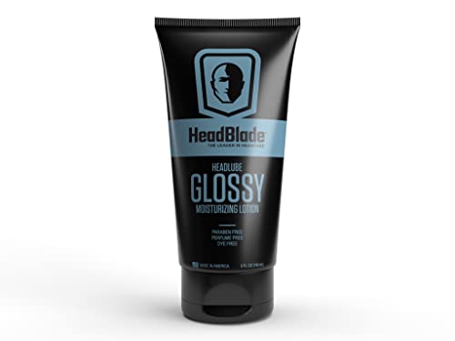 HeadBlade HeadLube Glossy Aftershave Moisturizer Lotion for Men (5 oz) - Leaves Head Shiny and Grease-Free