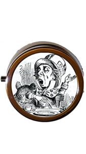 mad hatter pill box alice in wonderland stocking stuffer jewelry pendant charm gifts