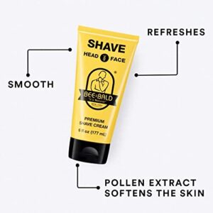 Bee Bald HEAL Post Shave Healing Balm & Bee Bald SHAVE Premium Shave Cream Bundled Together For Less!