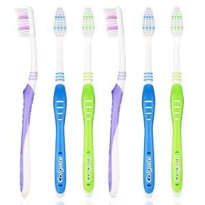 colgate super flexi toothbrush with tongue cleaner, soft – pack of 6