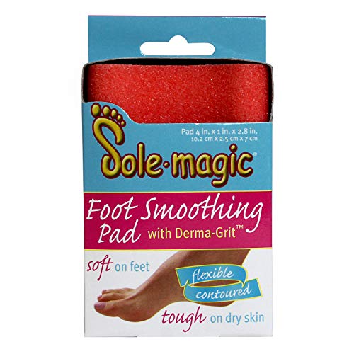 S&T INC. Sole Magic Foot Scrubber, Smoothing Pad or Callus Remover for Feet, 4 Inch x 2.8 Inch x 1 Inch, Rose