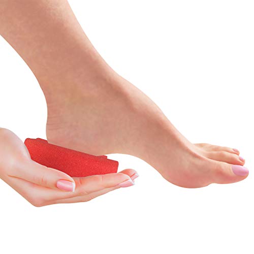 S&T INC. Sole Magic Foot Scrubber, Smoothing Pad or Callus Remover for Feet, 4 Inch x 2.8 Inch x 1 Inch, Rose