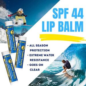 Rubber Ducky - SPF 44 Lip Balm - Moisturizing Vitamin E Sunscreen For Lips - All Season Broad Spectrum UV Protection - Waterproof 80 Minutes - NO-OX Protectant - Clear - Vanilla - 3 Pack