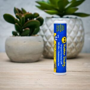 Rubber Ducky - SPF 44 Lip Balm - Moisturizing Vitamin E Sunscreen For Lips - All Season Broad Spectrum UV Protection - Waterproof 80 Minutes - NO-OX Protectant - Clear - Vanilla - 3 Pack