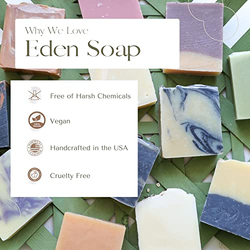 EDEN Daily Essentials - Men’s Soap - Natural Soap Bar - Mint Eucalyptus Hair & Body Soap Bar with Kaolin Clay and Peppermint Essential Oil - Masculine Scent - Made with Pure Essential Oils - Shampoo Bar - Olive Oil Soap - Shea Butter Soap - Handmade Soap