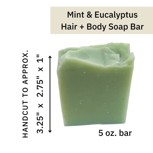 EDEN Daily Essentials - Men’s Soap - Natural Soap Bar - Mint Eucalyptus Hair & Body Soap Bar with Kaolin Clay and Peppermint Essential Oil - Masculine Scent - Made with Pure Essential Oils - Shampoo Bar - Olive Oil Soap - Shea Butter Soap - Handmade Soap