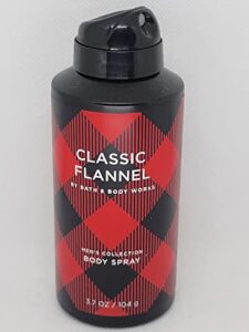 bath and body works classic flannel men’s collection body spray 3.7 ounce full size