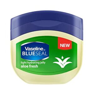 Vaseline BlueSeal Petroleum Light Hydrating Jelly 3.4oz (100ml) with Aloe Fresh (Pack of 4)