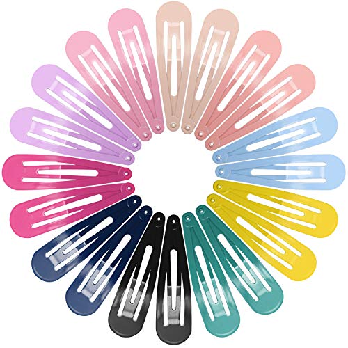 Snap Hair Clips for Women Girls, Funtopia 40 Pcs 7cm / 2.8 Inch Long No Slip Metal Hair Clips Snap Hair Barrettes Hairpins for Thick Hair (Mixed color)