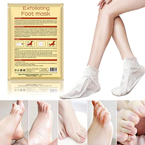 Foot Peel Mask 3 Pack-Feet Peeling Mask,Exfoliating Peeling Foot Mask,Foot Peel Exfoliator Remove,Peel Off Calluses & Dead Skin,Make Your Feet Baby Soft,Exfoliating Peeling Natural Treatment