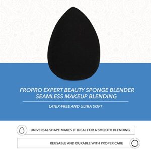 ForPro Expert Beauty Sponge Blender, Premium Makeup Sponge, Latex-Free, 100% Vegan & Cruelty-Free, Black