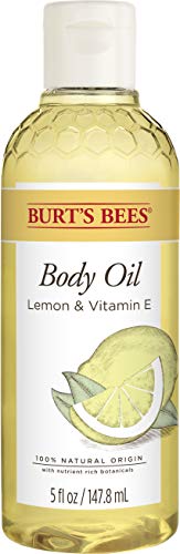 Burt's Bees Skin Care Easter Basket Stuffers, Body Oil with Lemon and Vitamin E, 100% Natural, 5 Ounce (Packaging May Vary)