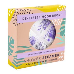 paladone just good days juniper berry destress shower steamer bath bomb