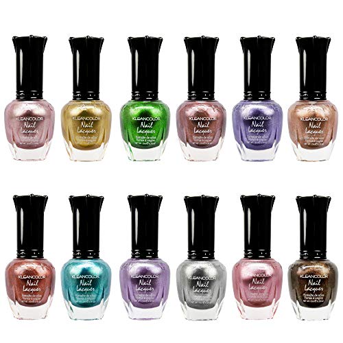 Kleancolor Nail Polish - Awesome METALLIC Full Size Lacquer Lot of 12-pc Set Body Care / Beauty Care / Bodycare