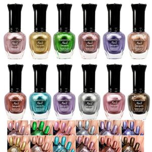 Kleancolor Nail Polish - Awesome METALLIC Full Size Lacquer Lot of 12-pc Set Body Care / Beauty Care / Bodycare