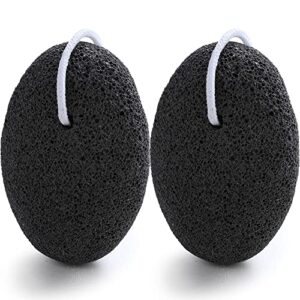 2PCS Natural Foot Pumice Stone for Feet, Borogo Lava Pedicure Tools Hard Skin Callus Remover for Feet and Hands - Remove Dead Skin, Heels, Elbows