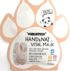 Essential Hand & Nail Vital Mask 5 Pairs,Self Care Hand & Nail Moisture Therapy (1 Pack)