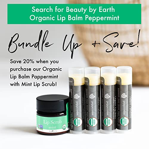 Organic Lip Scrub Mint - Lip Scrubs Exfoliator & Moisturizer, Lip Exfoliator Scrub, Sugar Lip Scrubs, Lip Sugar Scrub, Lip Care Products for Chapped Lips, Lip Scrubber, Lip Moisturizer for Dry Lips