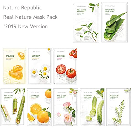 Nature Republic Real Nature Mask Sheet 10pcs Original Korean Mask Sheet