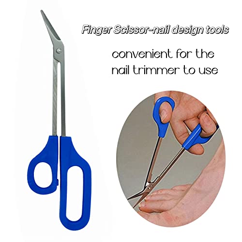 Nail Clippers, Long Handled Toenail Scissors Clippers for Seniors Thick Toenails Ingrown Toenail Clippers,8 Inch Toe Nail Clippers Adult Thick Nails Long Handle - Finger Scissor 2pc