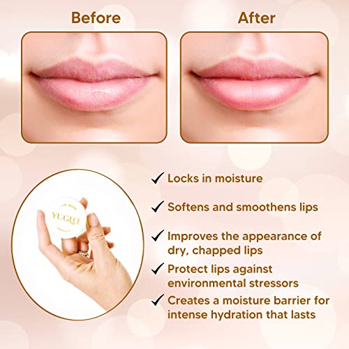 YUGLO Moisture & Collagen Booster Lip Sleeping Mask | Treatment to Restore, Hydrate & Plump Dry, Chapped Lips - Vanilla