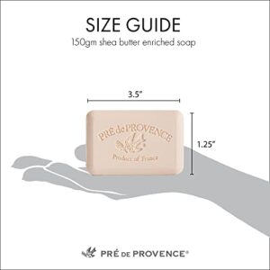 Pre de Provence Artisanal French Moisturizing Soap Bar, Shea Butter Enriched, Quad Milled for Long Lasting Rich Smooth Lather, 5.3 Ounce, Lavender