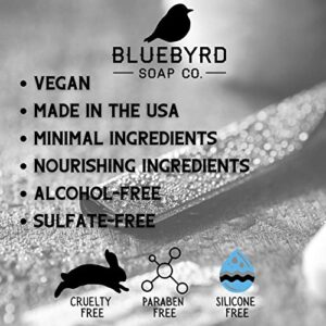 BLUEBYRD Soap Co Artisan Handmade Men's Soap Bars Set of 6, Masculine Scented Fragrance Man Bar Soaps Variety Pack 6, Natural Exfoliating Men's Soap Gift for Dad | Sandalwood, Citrus Cedar Sage, Bay Rum, Deep Sea Pumice, Pine Soap Scrub (MENS)