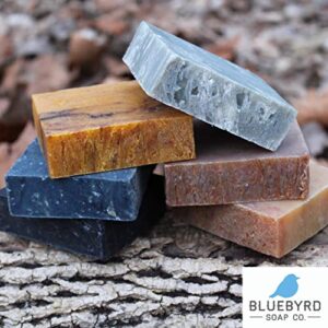 BLUEBYRD Soap Co Artisan Handmade Men's Soap Bars Set of 6, Masculine Scented Fragrance Man Bar Soaps Variety Pack 6, Natural Exfoliating Men's Soap Gift for Dad | Sandalwood, Citrus Cedar Sage, Bay Rum, Deep Sea Pumice, Pine Soap Scrub (MENS)